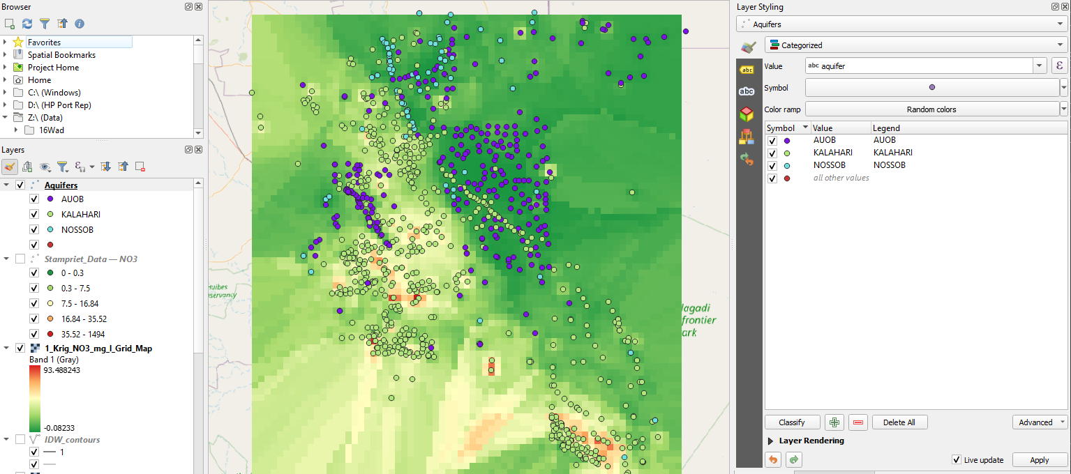 Tutorial: Create a groundwater quality map from borehole data | OCWGIS